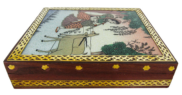 Box Ragini Painting Sheesham Wood 6 X5 In