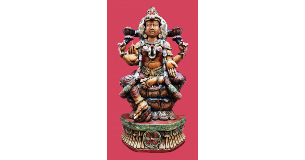 Laxmi Handcrafted In Vaghai Wood Size 37X18X7 Inches